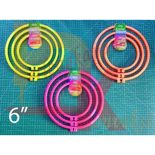 Jual Pemidangan/ Ram/ Hoop Bulat Plastik sulam & bordir 15 cm Aretta ...