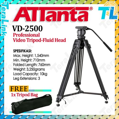 Jual ATTanta VD-2500 Video Tripod + Tas Tripod - Jakarta Barat ...