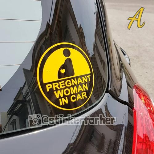 Jual Stiker mobil Ibu Hamil / Pregnant Woman On Board Safety Sign ...
