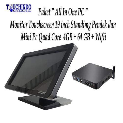 Promo Paket Monitor Touchscreen 19 inch Standing Pendek Mini PC ...