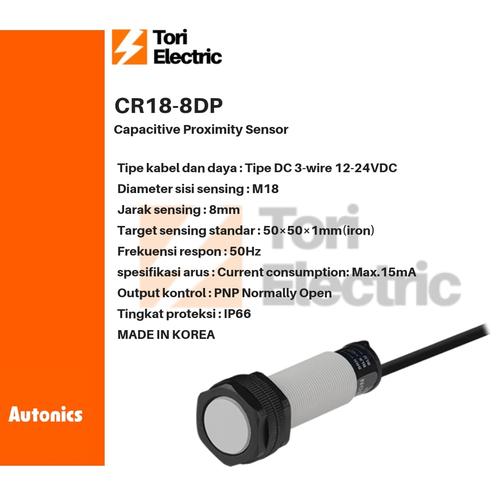 Jual AUTONICS CR18-8DP PROXIMITY SENSOR 100% ORI - Kota Bandung - Tori Electric | Tokopedia