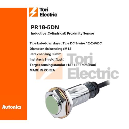 Jual AUTONICS INDUCTIVE (CYLINDRICAL) PROXIMITY SENSOR PR18-5DN 100% ...