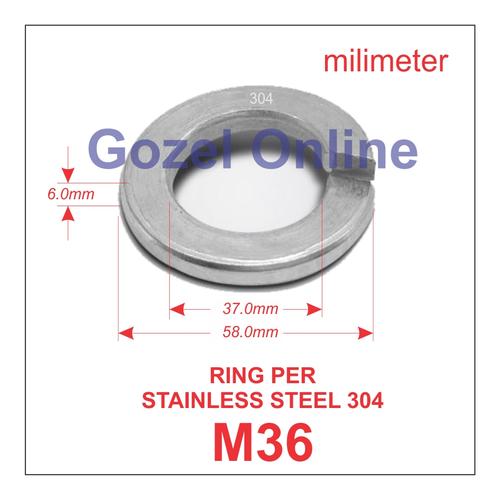 Jual M36 - Ring Per - Spring washer Stainless Steel 304 - Kota Bekasi ...