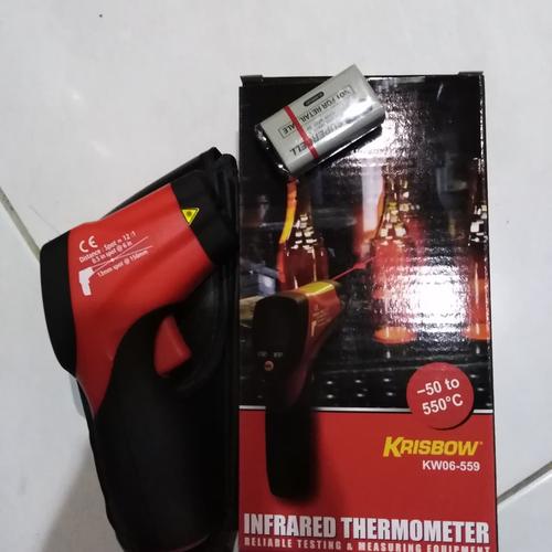 Jual TERMOMETER INFRARED KRISBOW 2 LASER -50 to 550 Celsius kw06-559 ...