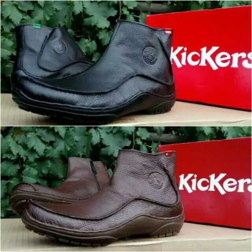 Jual Sepatu Pria Sepatu Kickers Boots Resleting Original KR079 - Kulit ...
