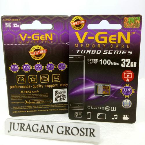 Jual V-GEN Micro SD Vgen 32GB Class 10 TURBO SERIES Memory Card ...