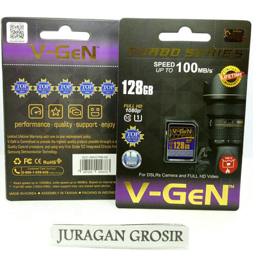 Jual V-GEN MEMORY SD CARD SDHC Vgen 128GB Class 10 Camera Kamera ...