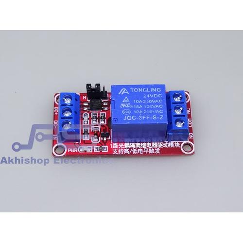 Jual 1 Channel Relay Module 24V Supports High and Low Trigger - Kota ...
