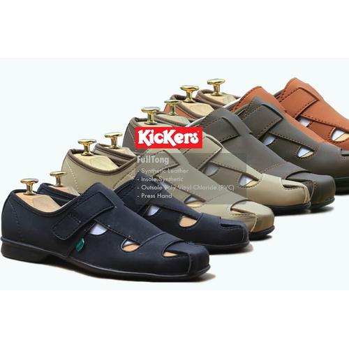 Jual Sepatu Sandal Pria Kickers Slip On Senda Santail Slop Bolong ...