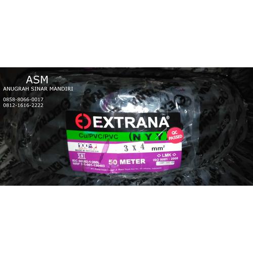 Jual KABEL LISTRIK KAWAT / KABEL EXTRANA NYY 3X4@50M/ROLL ( BLACK ...