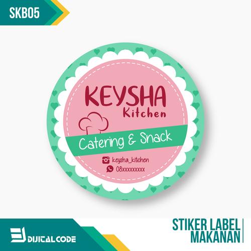 Jual SKB05 Stiker Label Bulat Untuk Kemasan Kue Toples Bungkus Plastik ...