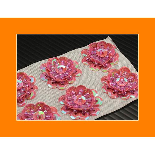 Jual 10 Pcs Aplikasi Bunga Payet Pink 2 cm (APA-012) FOTON Craft - Kota ...