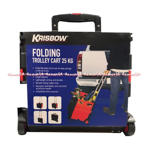Jual Krisbow Folding Trolley Cart 25 Kg Troli Dorong Keranjang Barang ...
