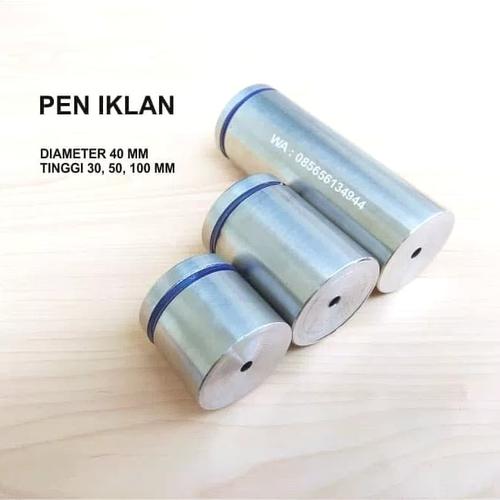 Jual Pen Iklan 40 x 200 Stainless / Stabil Kaca / Sign Board / Baut ...
