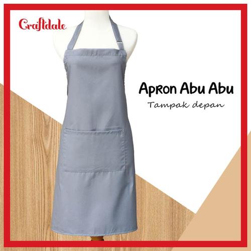 Jual Apron/celemek polos - abu-abu - Jakarta Barat - Craftdale | Tokopedia