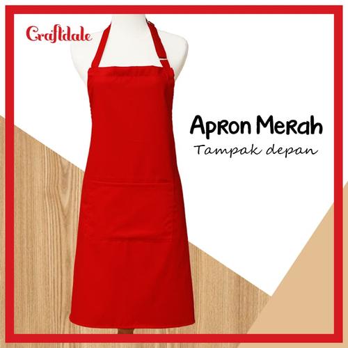 Jual Apron/celemek - merah - Jakarta Barat - Craftdale | Tokopedia