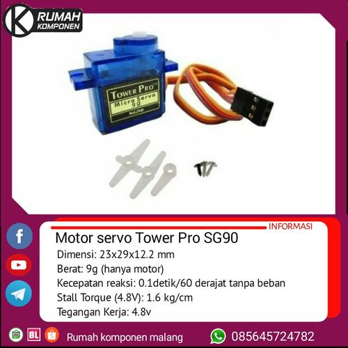 Jual Motor Servo mini SG90 bisa berputar 360° - Kota Malang - rumah ...