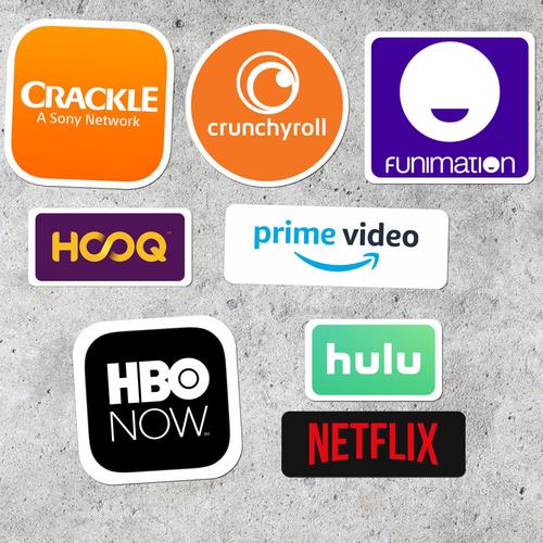 Jual Stiker/sticker Streaming Services untuk Laptop, Mobil, Koper, dll ...