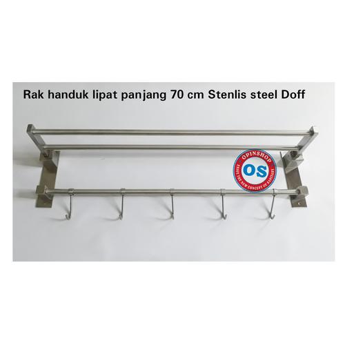 Jual Rak handuk gantungan handuk lipat stenlis 70 cm minimalis OS-70927 ...