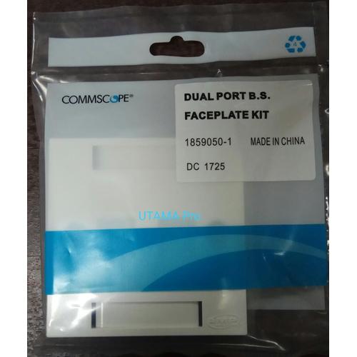 Jual AMP Commscope Faceplate Dual Port / Face Plate 2 hole - Jakarta ...