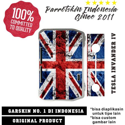 Jual Garskin Skin mod Vape tesla Invander IV 4 England flag - Kota ...