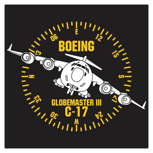 Jual C-17 Globemaster III Military Aircraft Compass Cutting Sticker ...