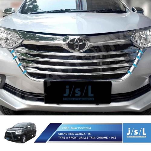 Promo Grand All New Avanza List Grill Depan/Front Grille Trim Chrome 4 ...