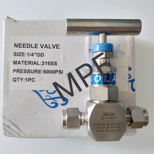 Jual Needle Valve Tube ss 316 1/4" OD 6000 psi v4 Stainless Cubing ...