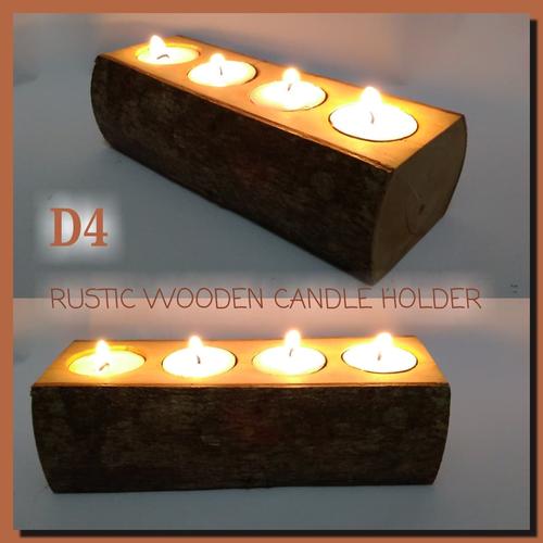Jual D4 RUSTIC TEA LIGHT WOODEN CANDLE HOLDER TEMPAT LILIN KAYU ALAS ...