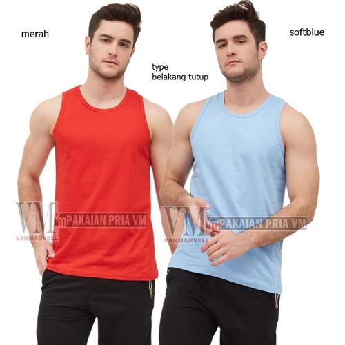 Jual VM Singlet Polos Basic Katun Hitam - Singlet santai - Singlet ...