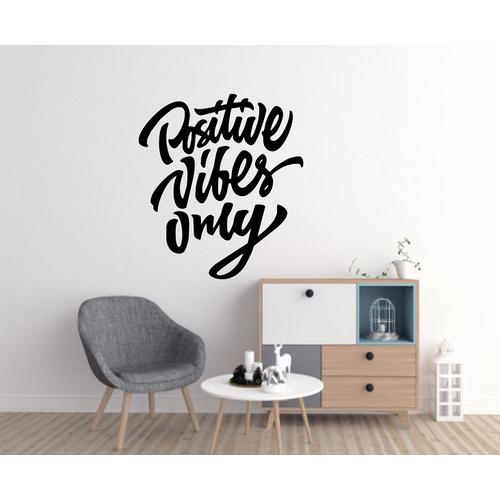 Jual Stiker Unik Dinding Rumah Kaca Office Wall Sticker Positive Vibes ...