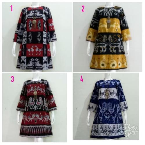 Jual dress tenun etnik ntt sumba batik tenun modern lapis tricot - Kab. Jepara - Tenun Ikat ...