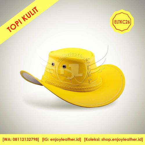 Jual ENJOY LEATHER TOPI KULIT COWBOY MODEL ELTKC26 WARNA KUNING ...