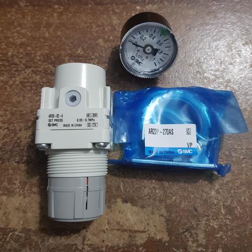 Jual AR20-02BG ( air regulator 1/4 in + pressure gauge+plat besi ) smc - Jakarta Pusat ...