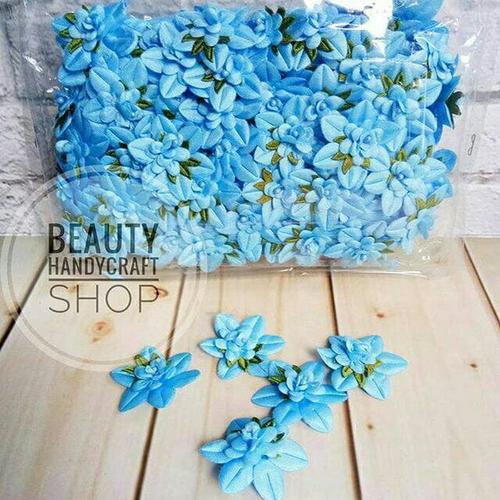Jual Bahan Craft Bunga Puspasari biru muda per 144bh - Kab. Bandung ...