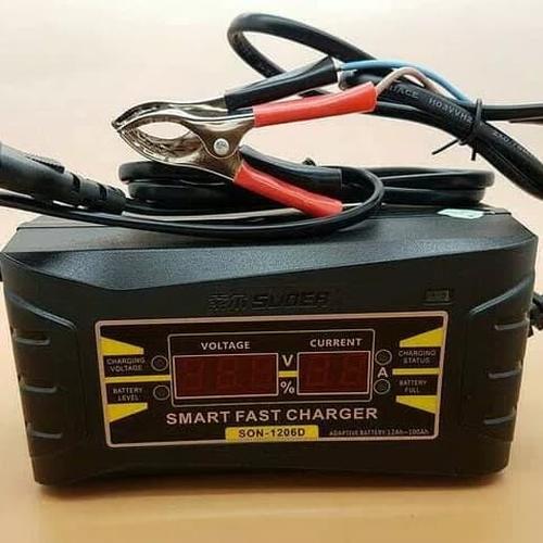 Jual Smart Fast Charger Aki 12V 6A SON-1206 OTOMATIS auto cut off cas aki - Kota Surabaya ...