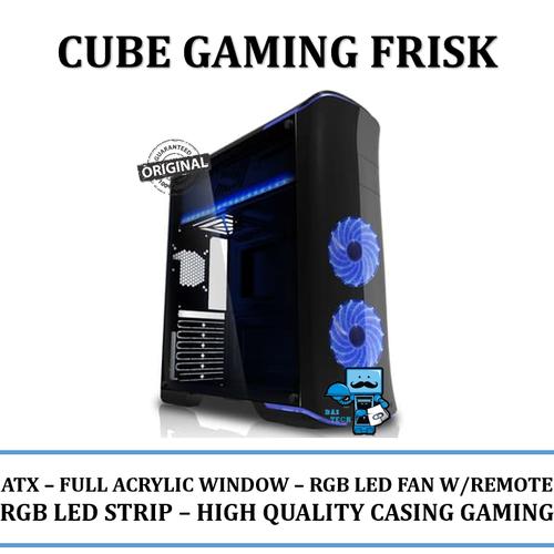 Jual Casing PC CPU CUBE Gaming Frisk - Acrylic Window / RGB Fan w ...