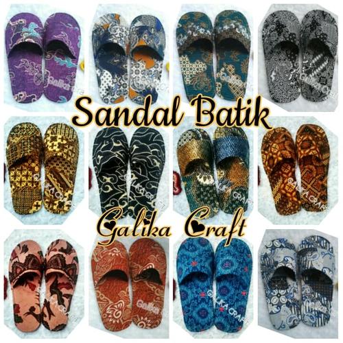 Jual Paket sandal batik hotel rumah kamar souvenir khas Jawa Indonesia ...