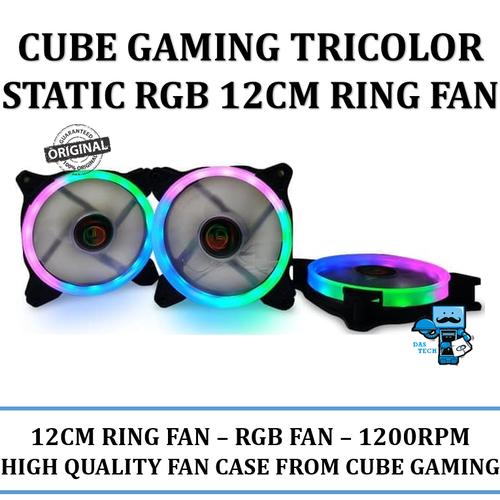 Jual CUBE GAMING TRICOLOR STATIC RGB 12CM RING FAN - Original - Jakarta ...
