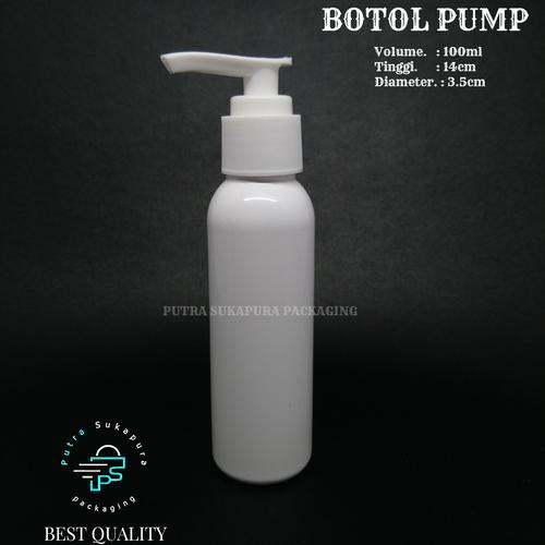 Jual botol pump 100 ml putih tutup putih - Kab. Bogor - putra sukapura packaging | Tokopedia