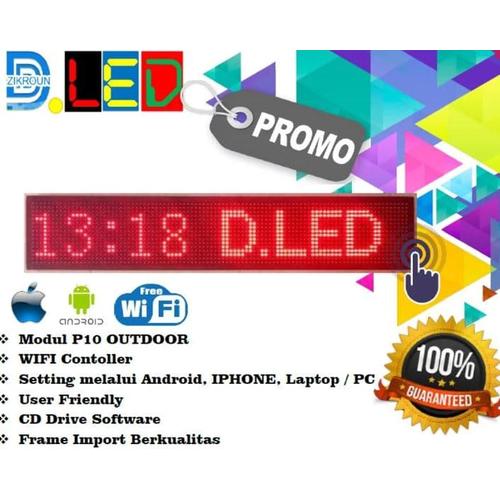 Jual D.LED Running TEXT high quality ukuran 20cm x 100cm - Kab ...