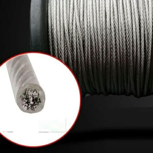 Jual Tali Kawat Baja Kabel Sling Seling STAINLESS STEEL WIRE ROPE 4mm + pvc - Kota Banjarmasin ...