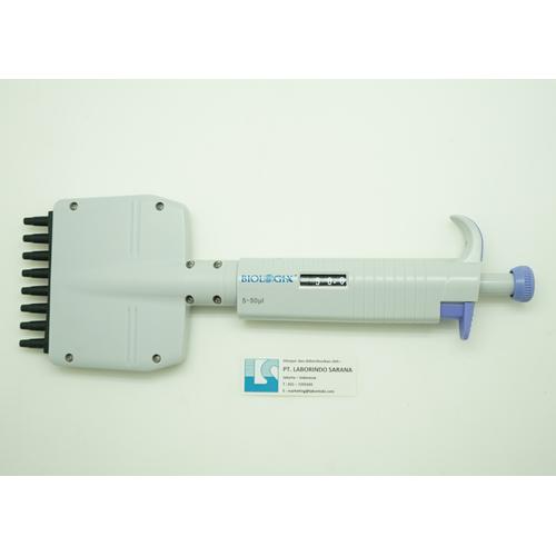 Jual Mikropipet 5 - 50 µl | Micropipette Biologix Multi 8 Channel ...