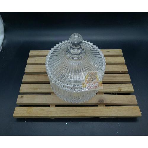 Jual Toples Kristal 10CM / Tempat Permen Gula / Bowl Canister Garis ...
