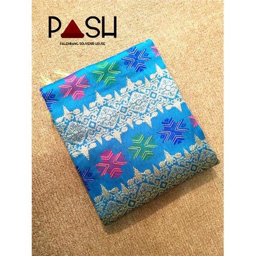 Jual Songket Palembang Motif Bunga Cina Biru - Kota Palembang - Songket ...