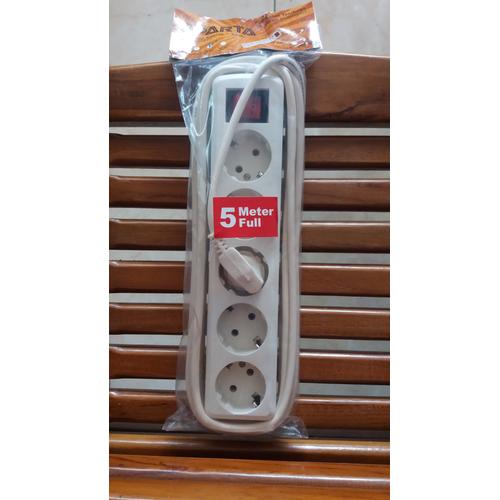 Jual Roll Kabel Listrik 5 Meter Kuningan 5 Lubang / Stop Kontak CoLokan ...