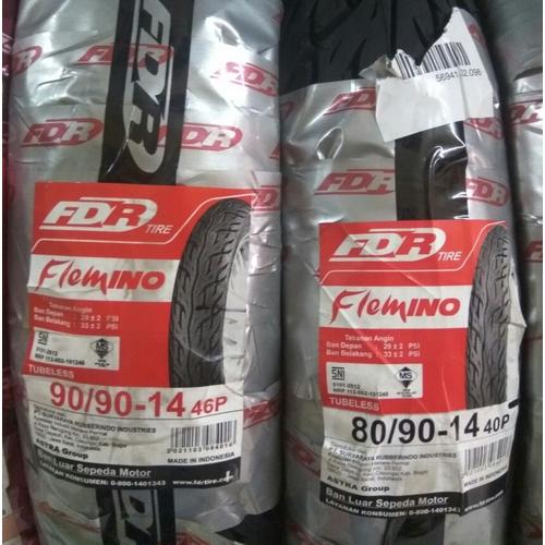 Jual FDR FLEMINO: 80/90-14 & 90/90-14 (SEPASANG, BAN MOTOR MATIC VELG ...