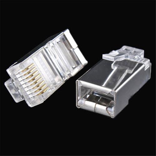 Jual ORIGINAL AMP!!! KONEKTOR RJ45 Cat 5 STP/FTP Connector Metal ...