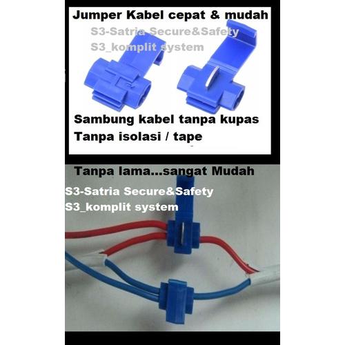 Jual Biru Scotch Lock Quick Splice Wire Connector blue Jumper sambung ...