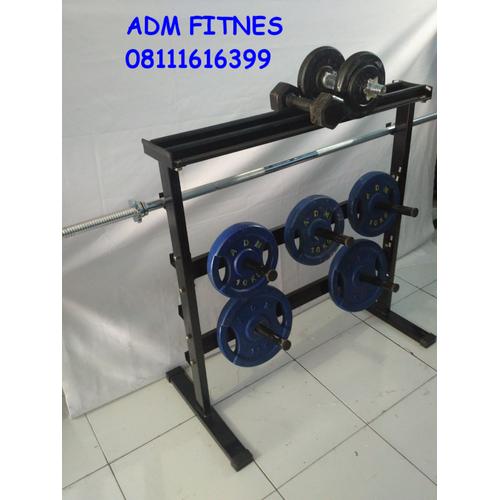Jual Rak Dumbell Rack dumbel barbel barbell barble alat fitness - Kab ...